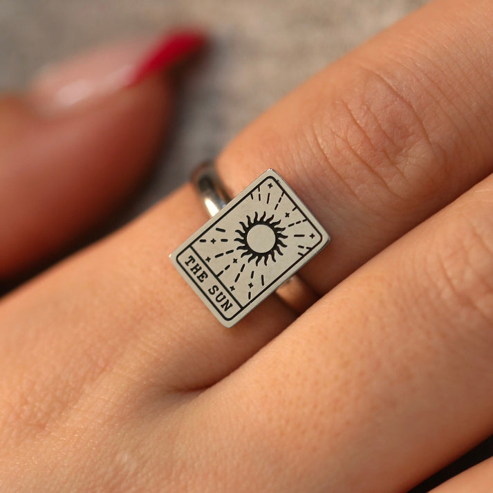The Sun Tarot Card Ring – Shipping Department
